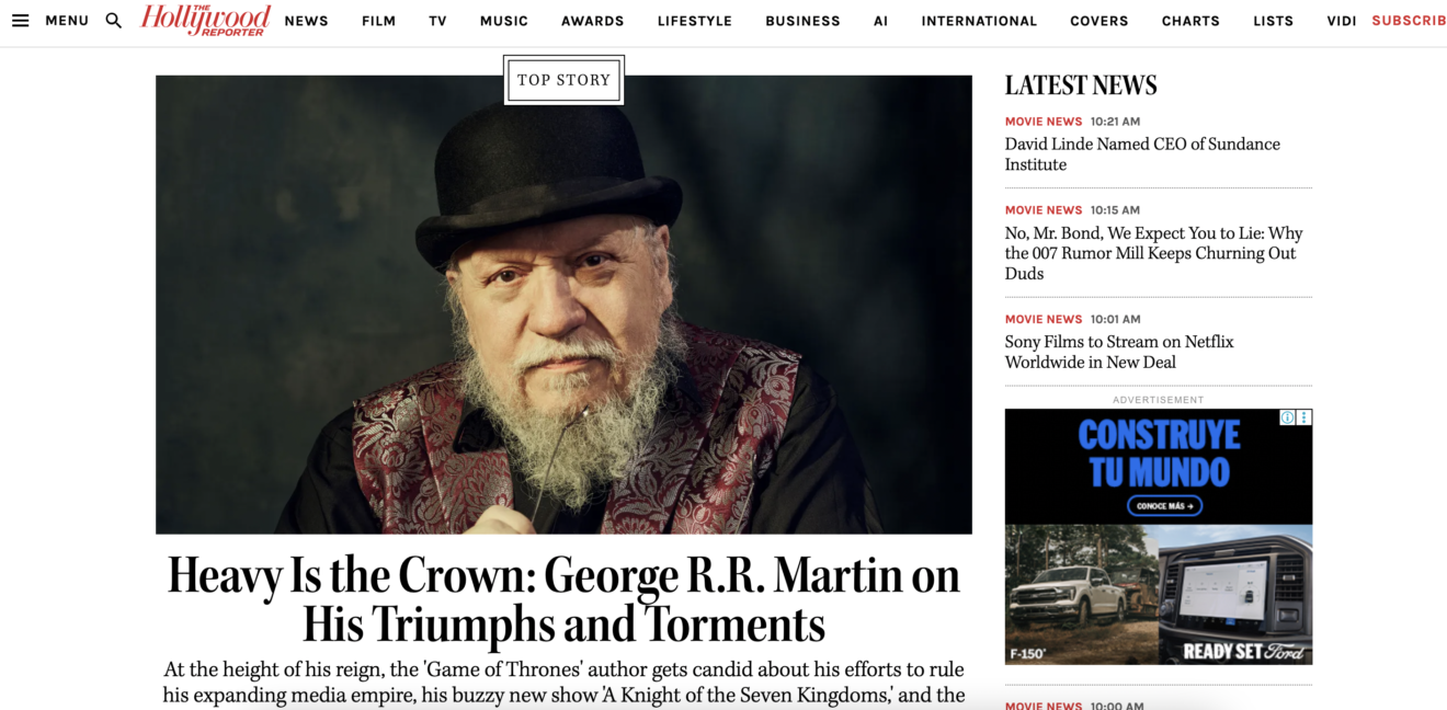 Heavy Is the Crown: George R.R. Martin on His Triumphs and Torments